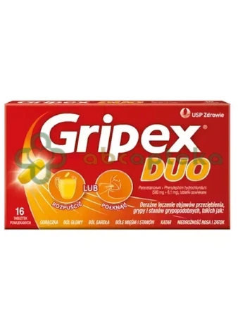 Gripex Duo, 16 tabletek powlekanych w Apteka Internetowa ABCapteka.pl
