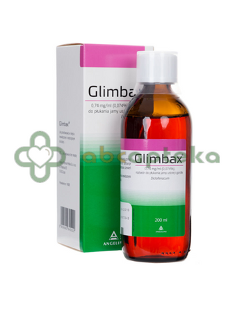 Glimbax, 0,74 mg/ml, roztwór do płukania jamy ustnej i gardła, 200 ml w ...