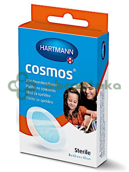Cosmos, plaster na oparzenia, hydrożelowy, jałowy, 68 mm x 43 mm, 8 ...