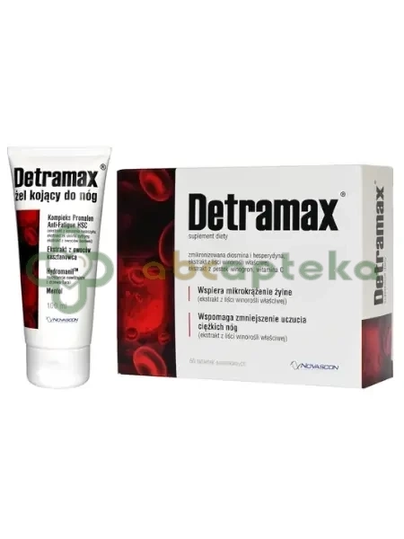 Detramax 600 mg, 60 tabletek + Detramax żel, 100 ml w Apteka ...