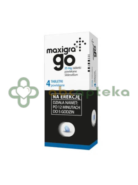 Maxigra Go 25 mg, 4 tabletki powlekane w Apteka Internetowa ABCapteka.pl