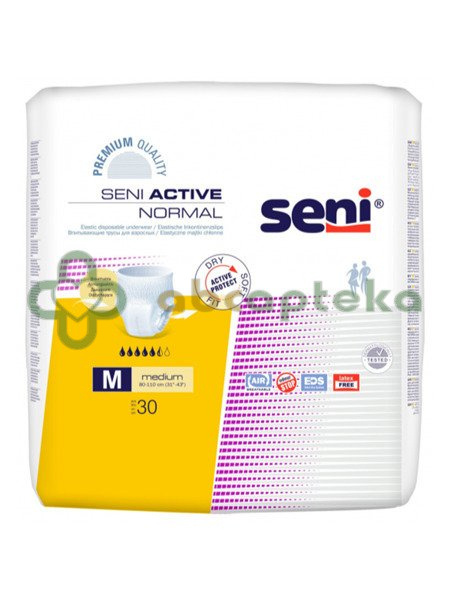 Seni Active Normal, majtki chłonne, rozmiar M, 30 sztuk w Apteka Internetowa ABCapteka.pl