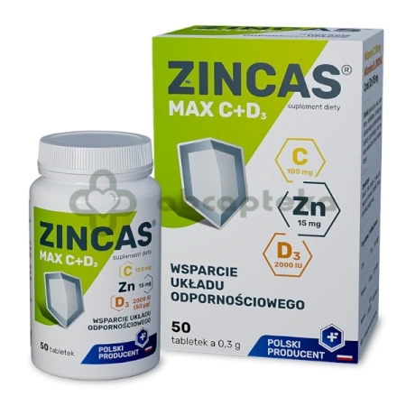 Zincas Max C+D3, 50 tabletek w Apteka Internetowa ABCapteka.pl