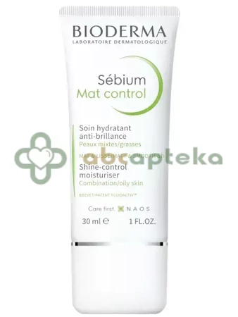 Bioderma Sebium Mat Control, Matujący, wygładzający krem nawilżający do ...