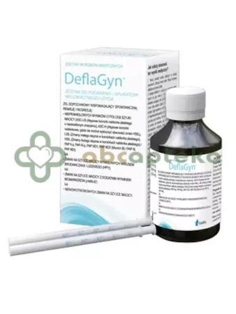 DeflaGyn żel dopochwowy, 150 ml + 2 aplikatory wielokrotnego użytku w ...